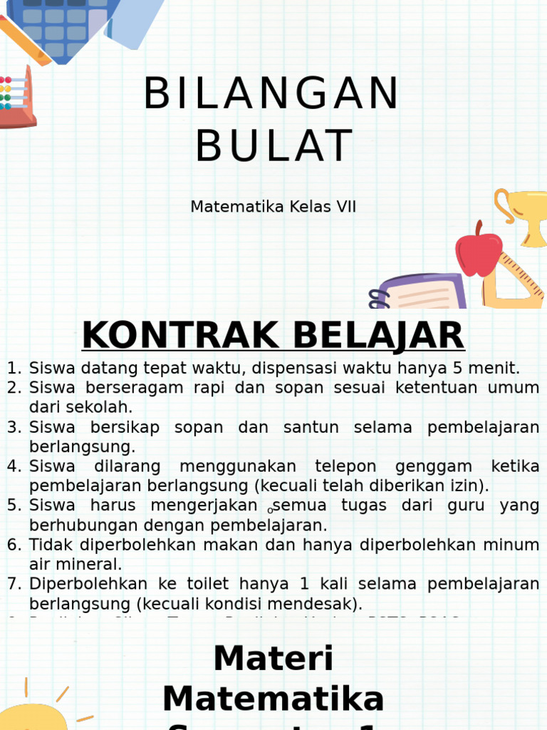 7 Bilangan Bulat | PDF