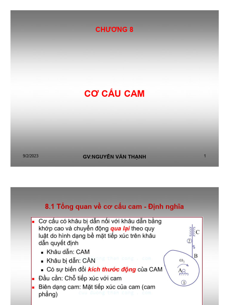 CHƯƠNG 8- CƠ CẤU CAM (Compatibility Mode) | PDF