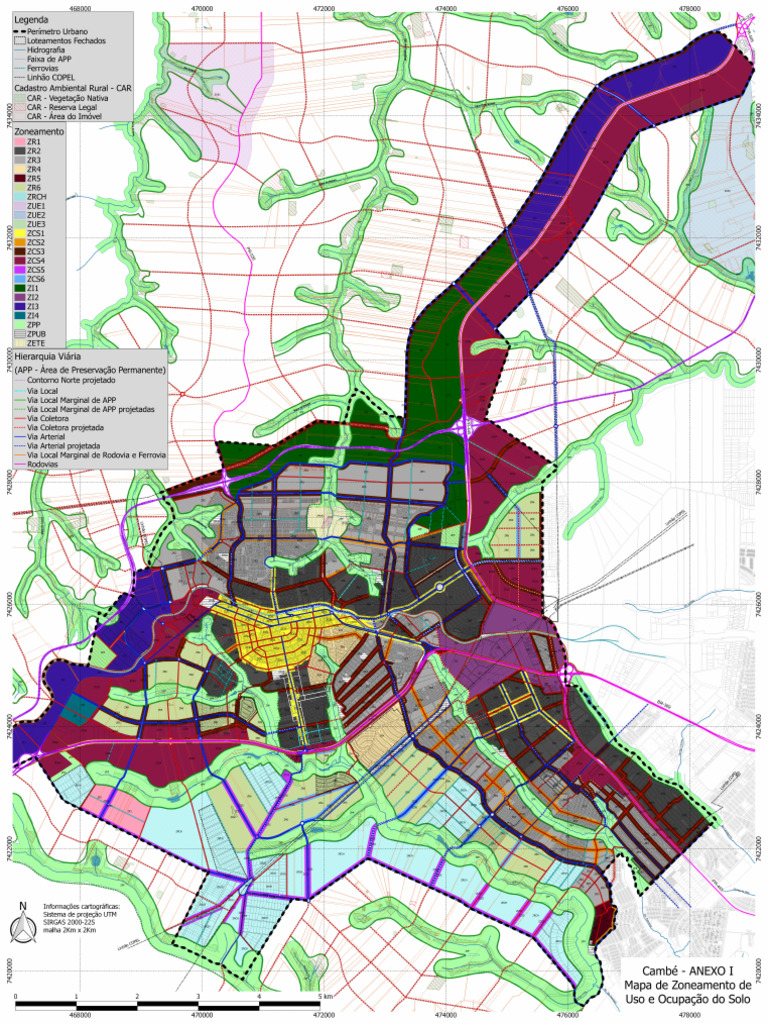 Cambe Mapa Zoneamento LUOS 2020 | PDF