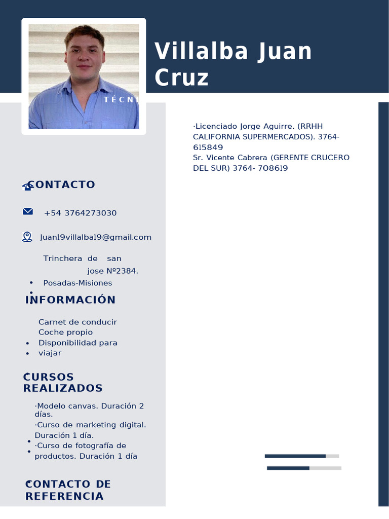 Currículum Vitae Asesor Financiero Profesional Corporativo Azul y Gris | PDF