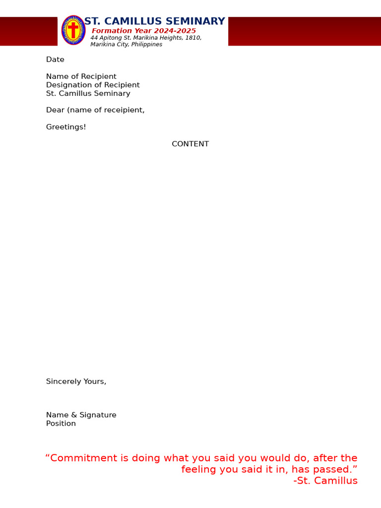 Request Letter Template | PDF