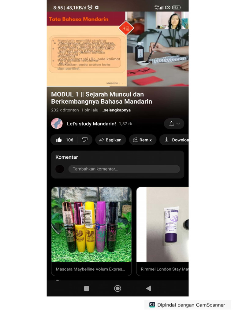 Akram Maulana Yamin - 22002072 - Tugas 1 Mandarin | PDF