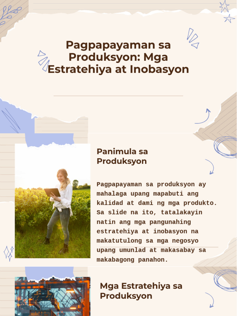 Slidesgo Pagpapayaman Sa Produksyon Mga Estratehiya at Inobasyon ...