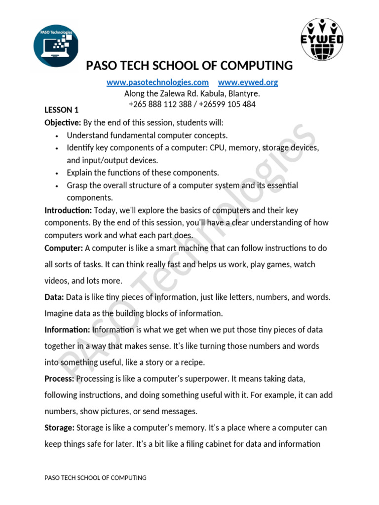 LESSON 1 | PDF