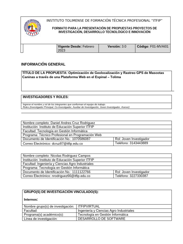 Ficha Tecnologo DARCT Daniel - Cruz - Nicolas - Campos | PDF