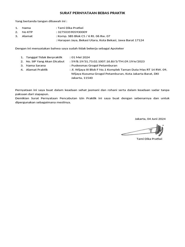 Pernyataan Tami 2 | PDF