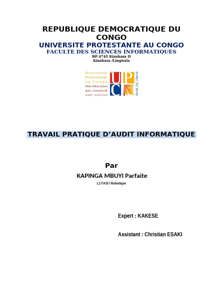 TP - AUDIT Final | PDF