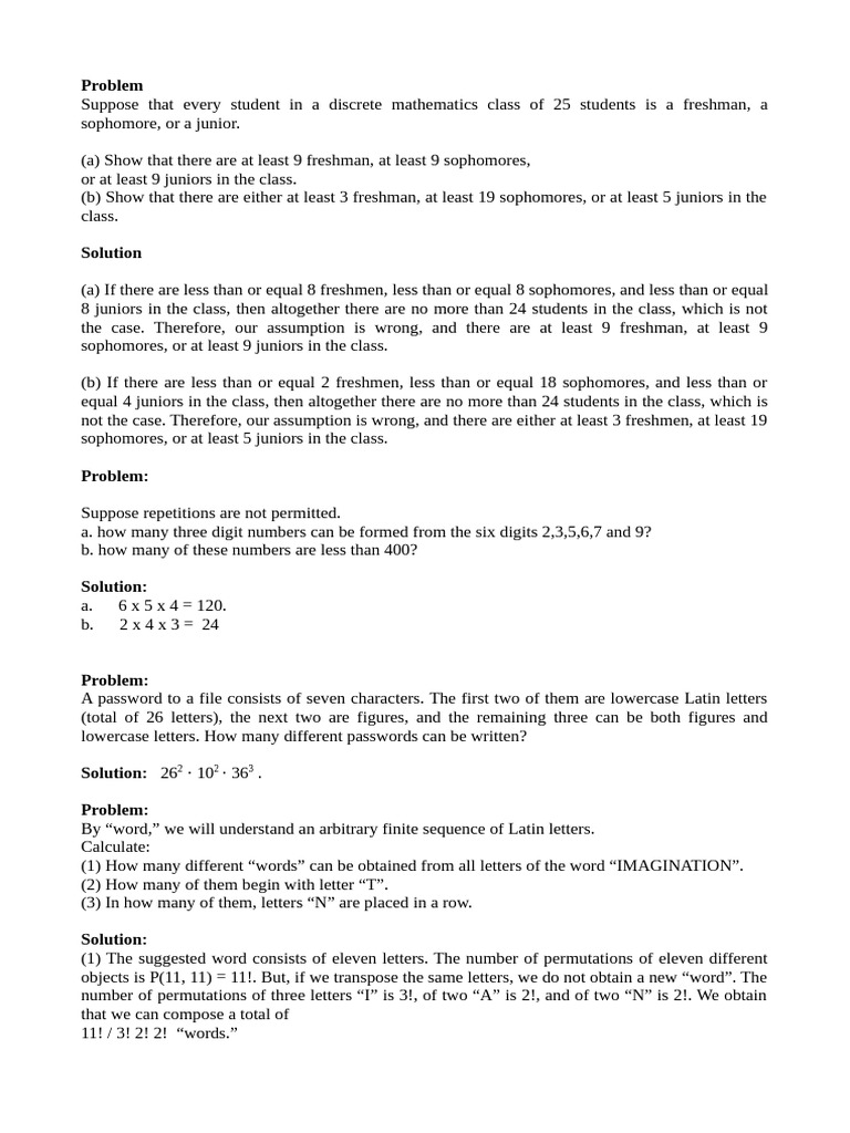 5 2 Solution Counting Problem | PDF