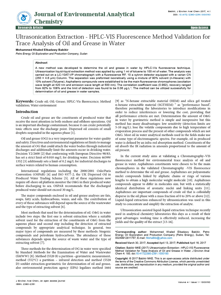 Ultrasonication Extraction Hplcvis Fluorescence Method Validation ...