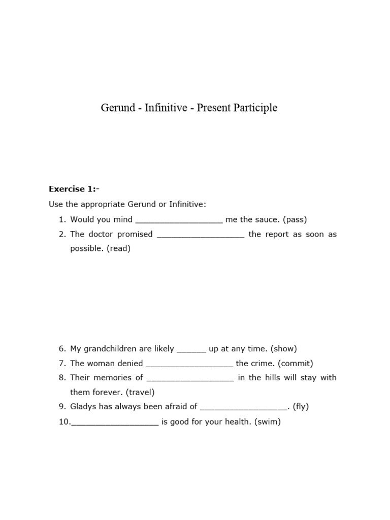 Unit III - 2 Gerund and Infinitive | PDF
