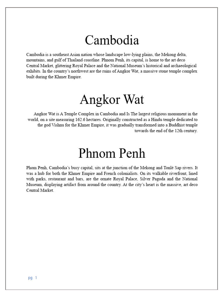 Cambodia | PDF