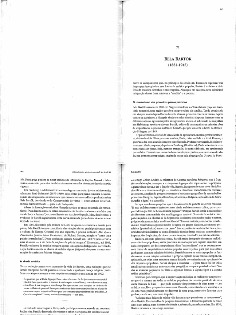 MASSIN - Bela Bartók (1) | PDF