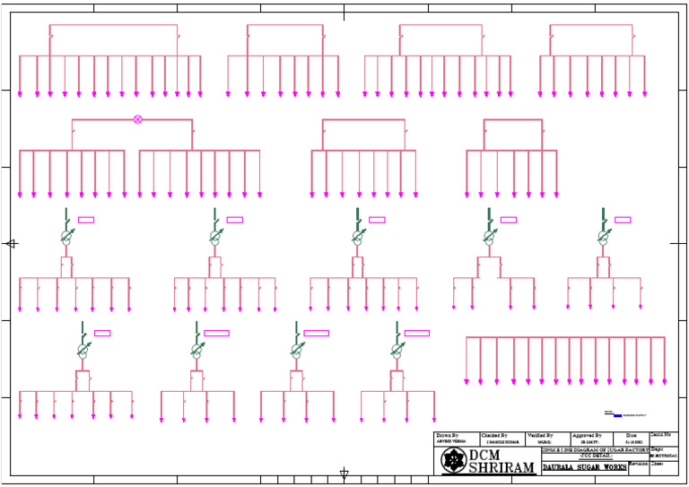 SINGLE LINE DIAGRAM OF SUGAR FACTORY (PCC DETAIL) - Model | PDF