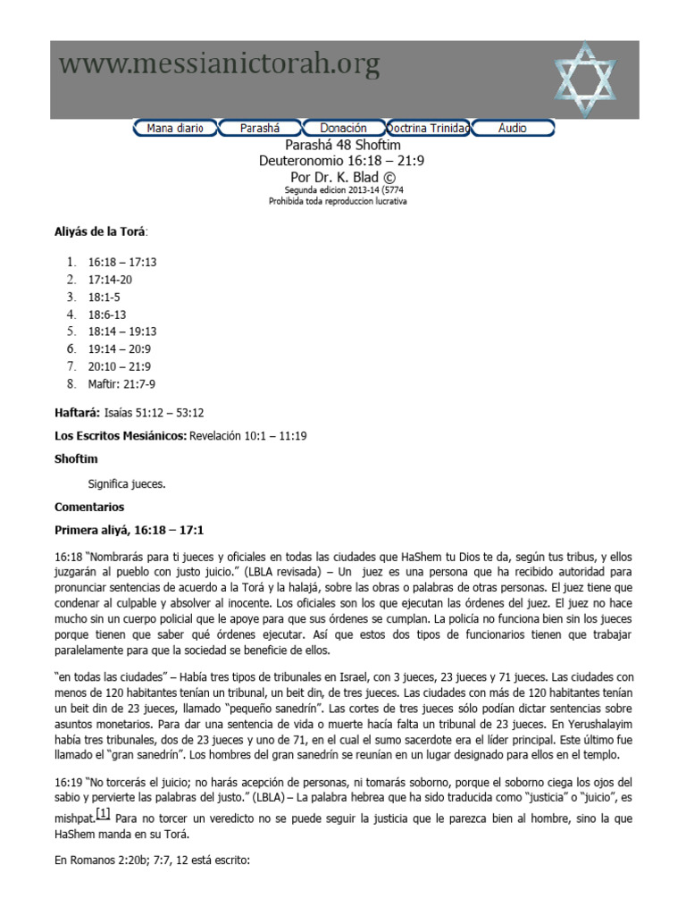 Parashá 48 Shoftim | PDF
