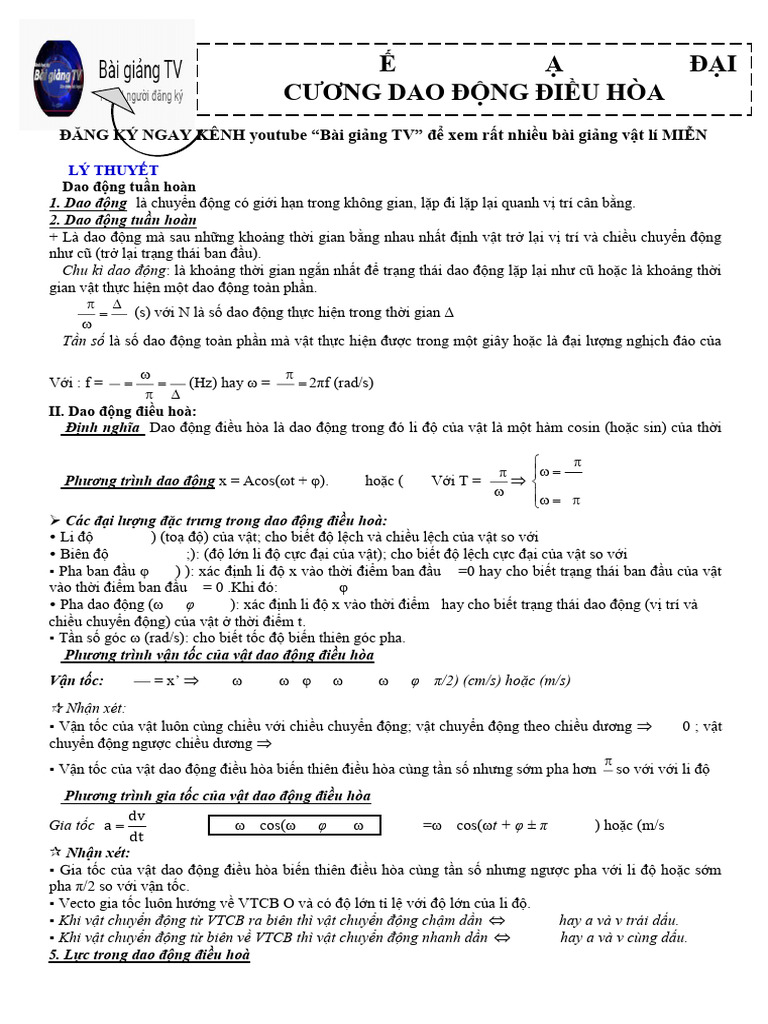 full toan dai cuong dao dong co | PDF