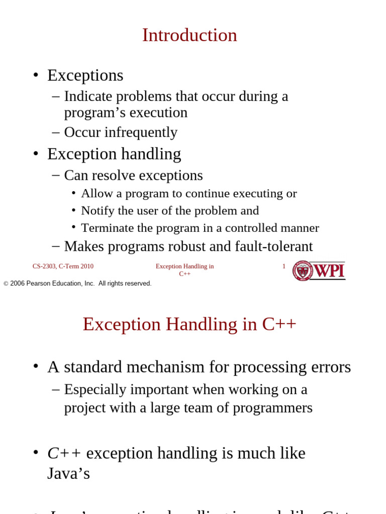 Exception Handling | PDF