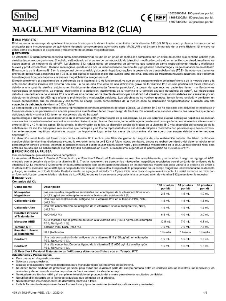 459 Vit B12-IFU-es-IVDD-V2.1 | PDF