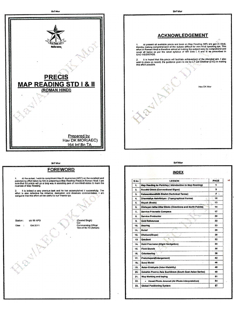 ROMAN Worth Short Precis Map Reading PDF | PDF