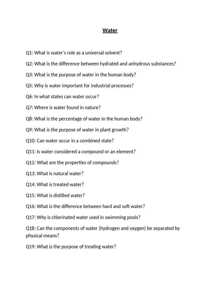 Water | PDF