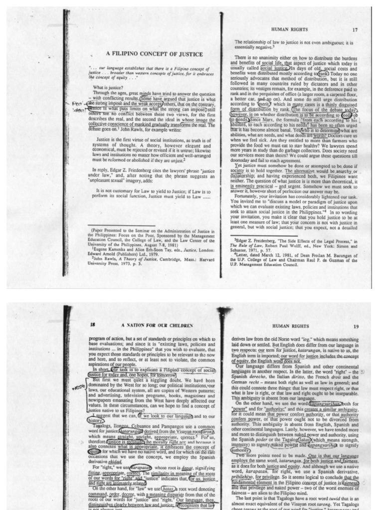 Diokno Filipino Concept of Justice | PDF