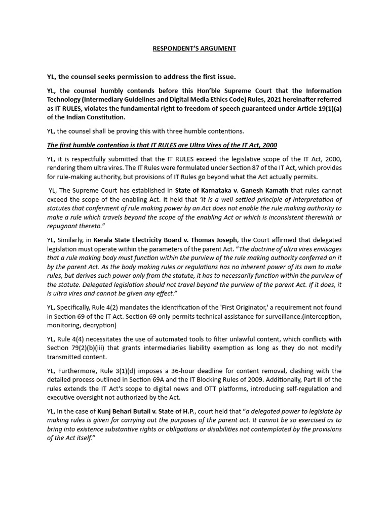 Respondent' Argument | PDF