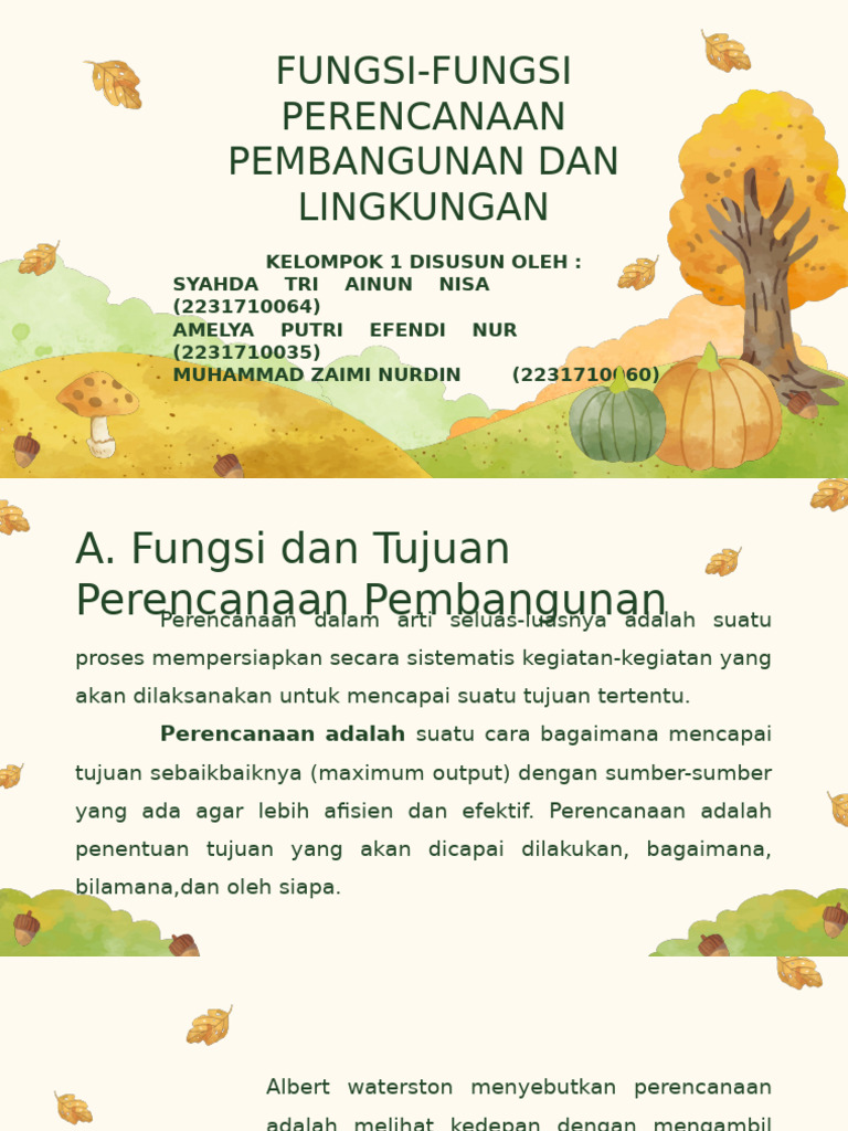 Kelompok 2 Perencanaan Pembangunan Dan Lingkungan | PDF