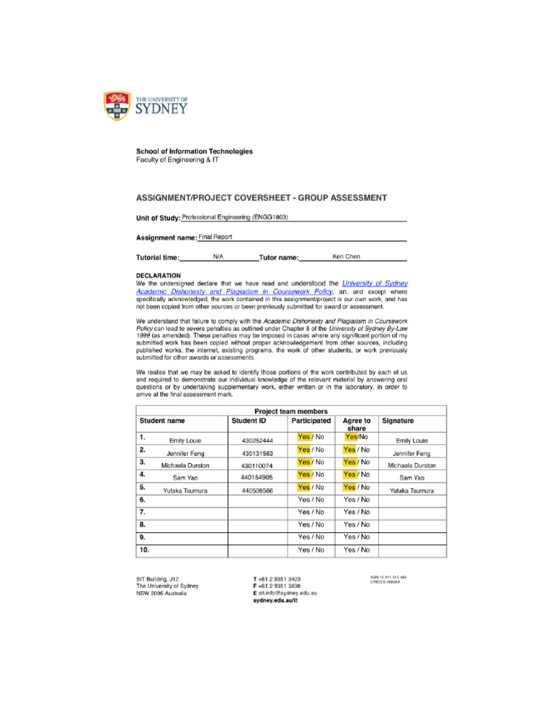Final Report t2 Ken | PDF
