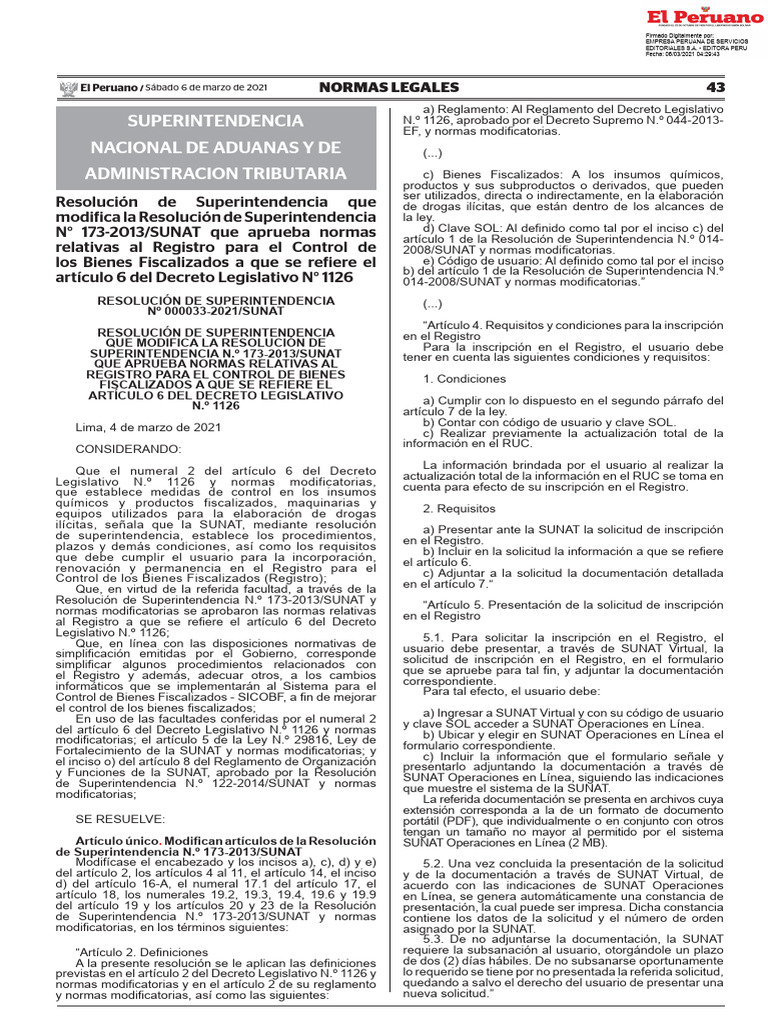 R.S. 033-2021-Sunat | PDF