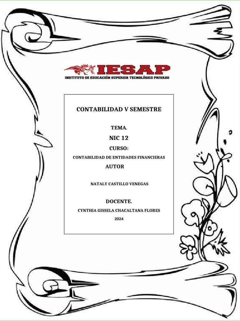 RESUMEN LAS NIC 12 | PDF