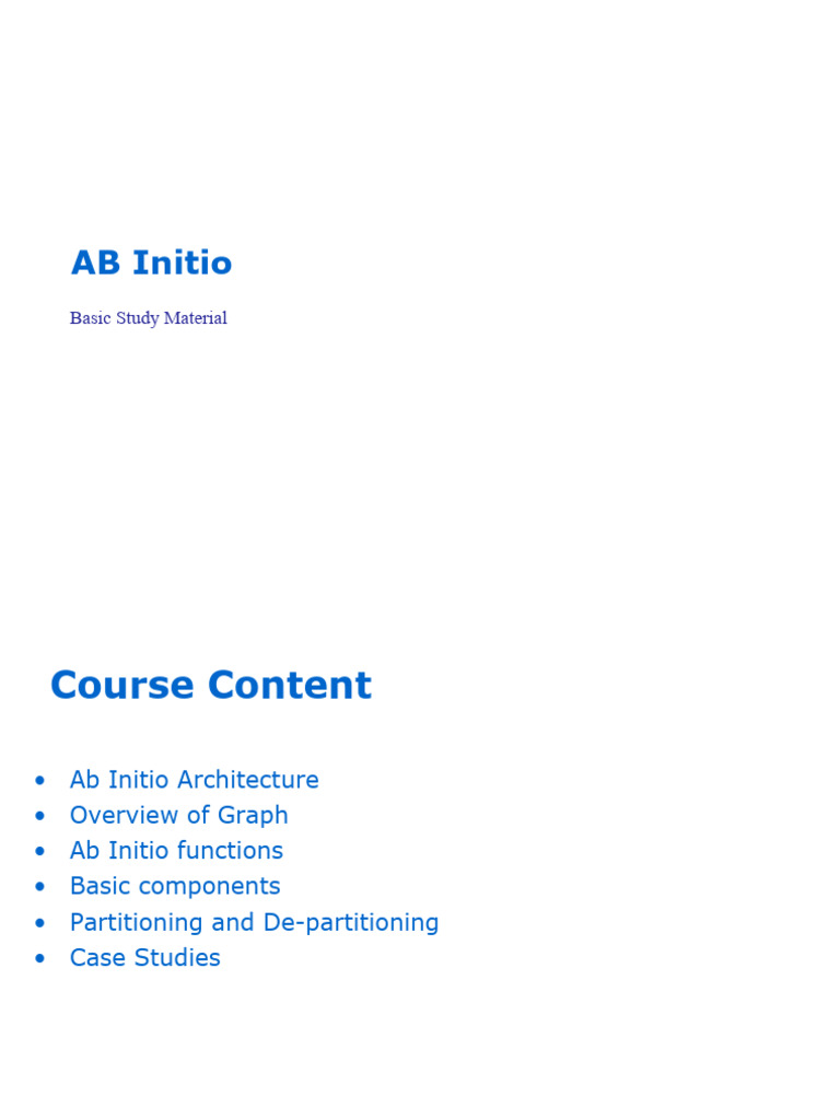 01 Ab Initio Basics | PDF
