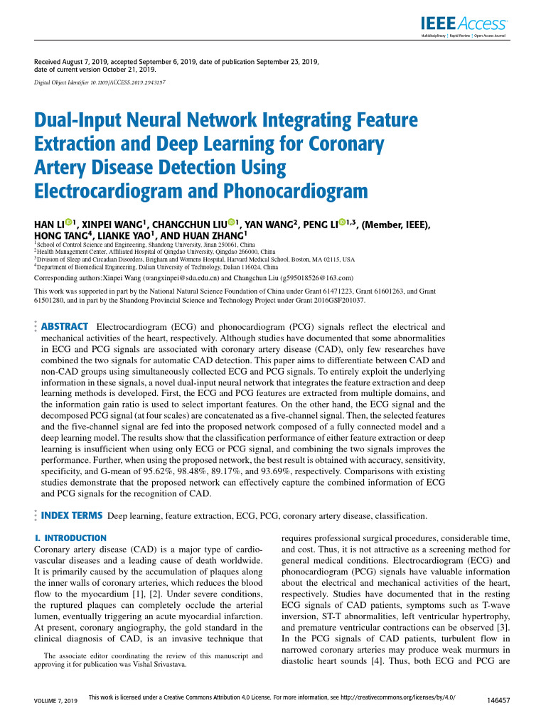 Dual Input Neural Network Integrating Feature Extraction And Deep