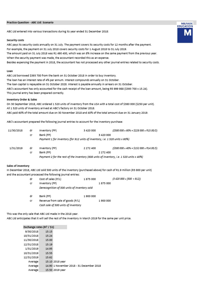 4 - ABC LTD - Scenario | PDF