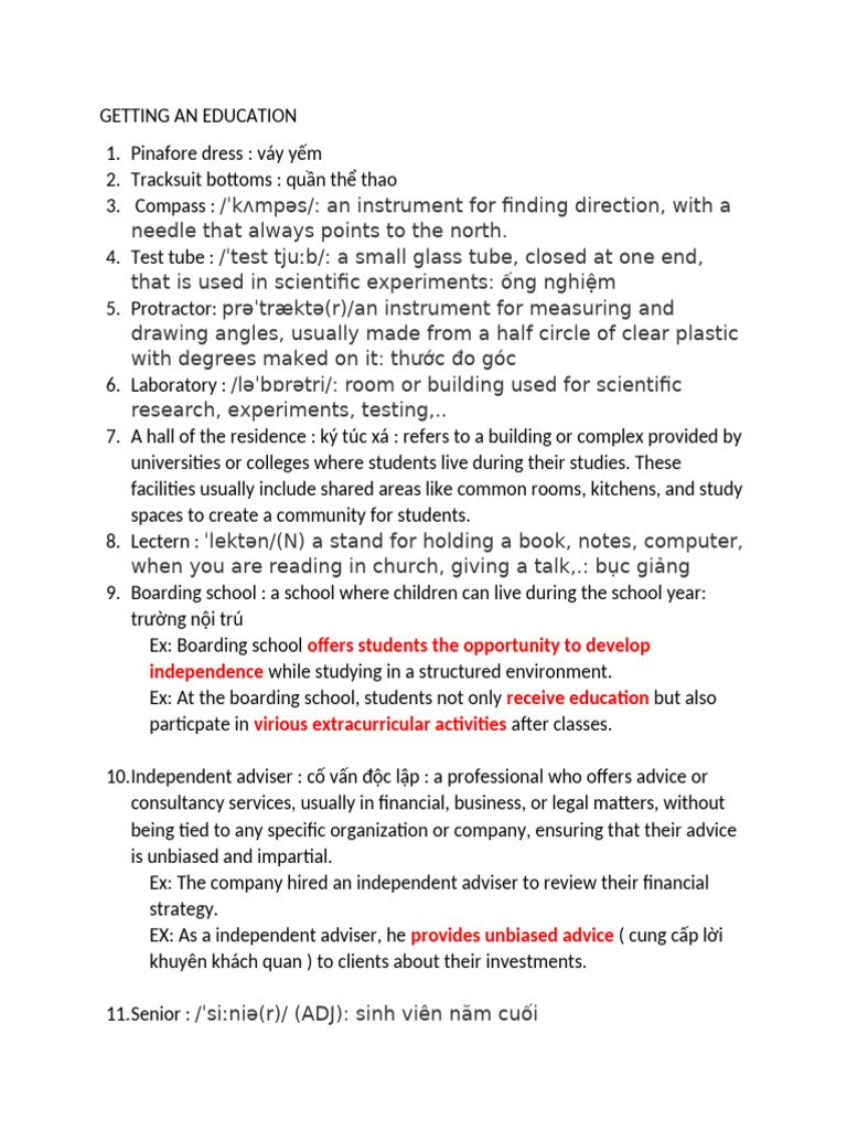 Getting An Education | PDF