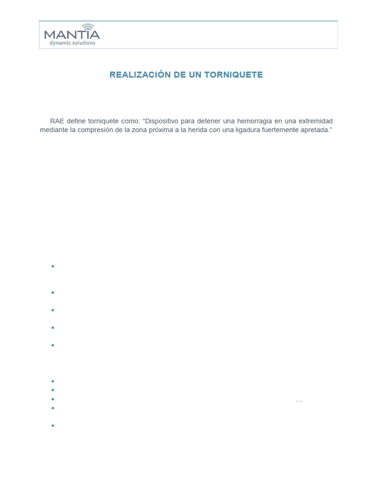 Realizacion de Un Torniquete | PDF