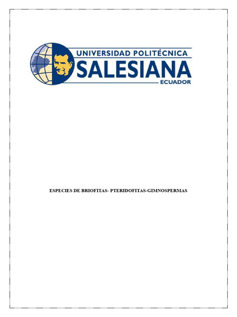 Especies de Plantas No Florales | PDF | Musgo | Plantas