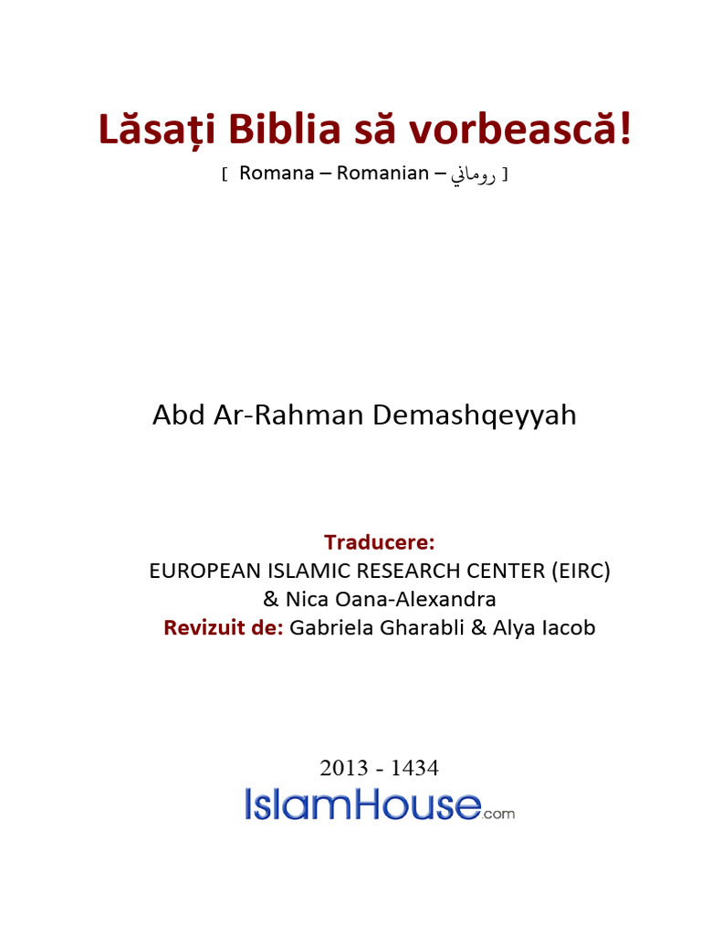Lasati Biblia Savorbeasca | PDF