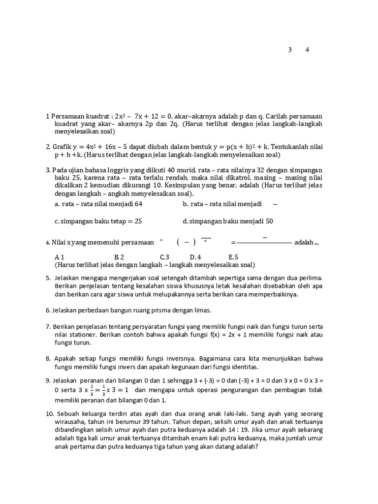SOAL UAS - Kapsel Pend. Dasar 2022-2023 | PDF