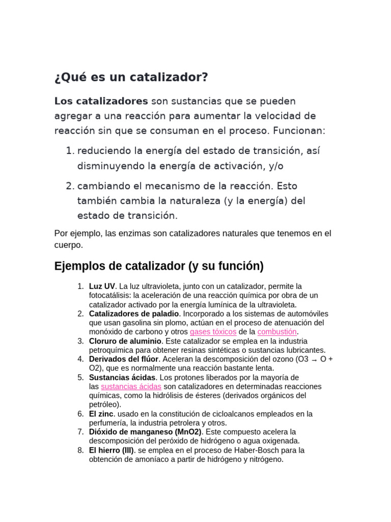 Biología catalizador | PDF
