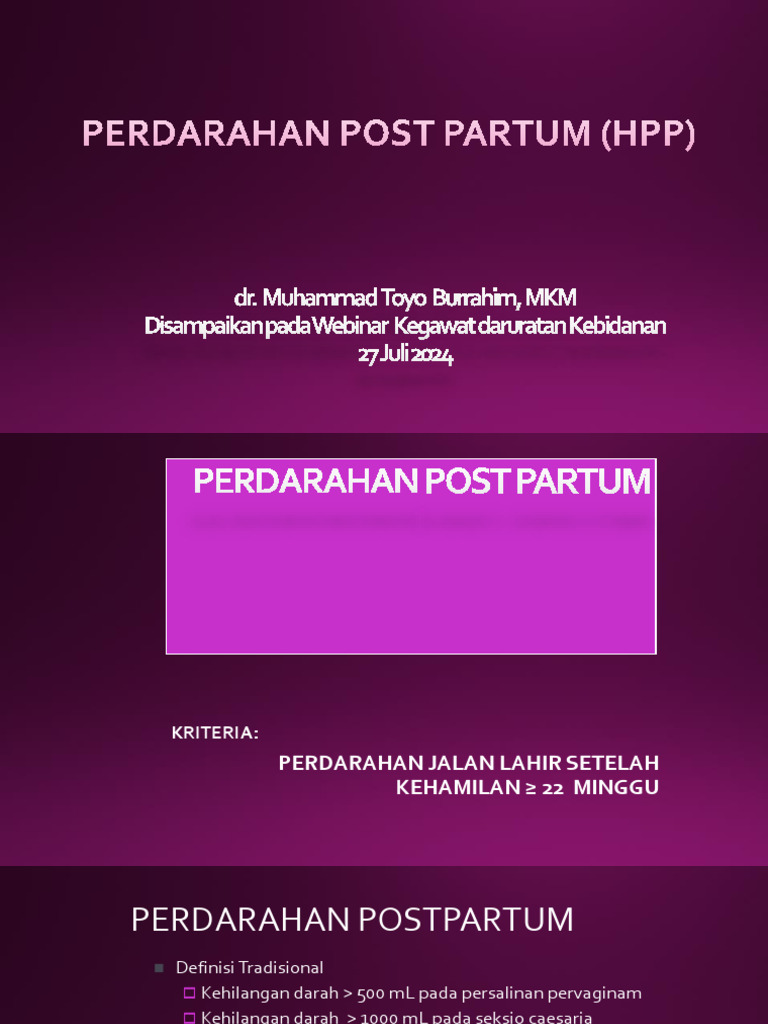 Perdarahan Post Partum New | PDF