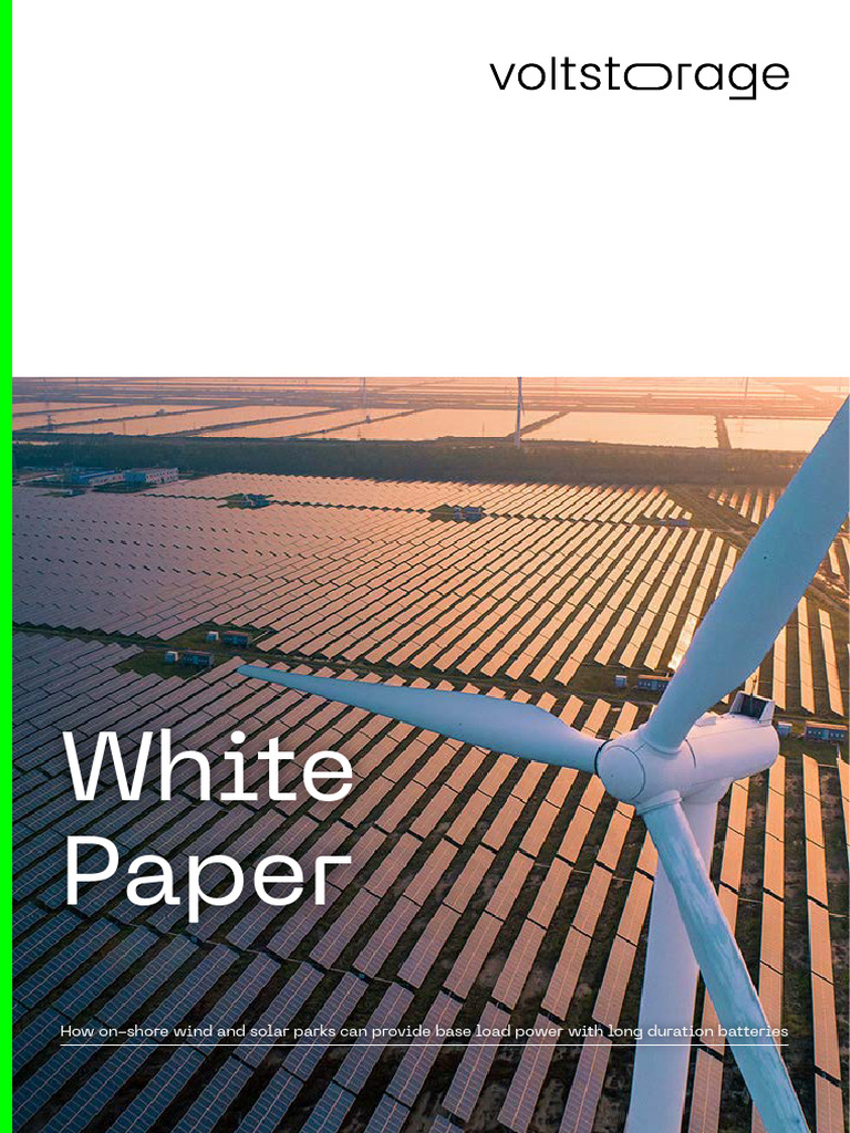 VOLTSTORAGE Whitepaper Wind Solar-OnShore | PDF