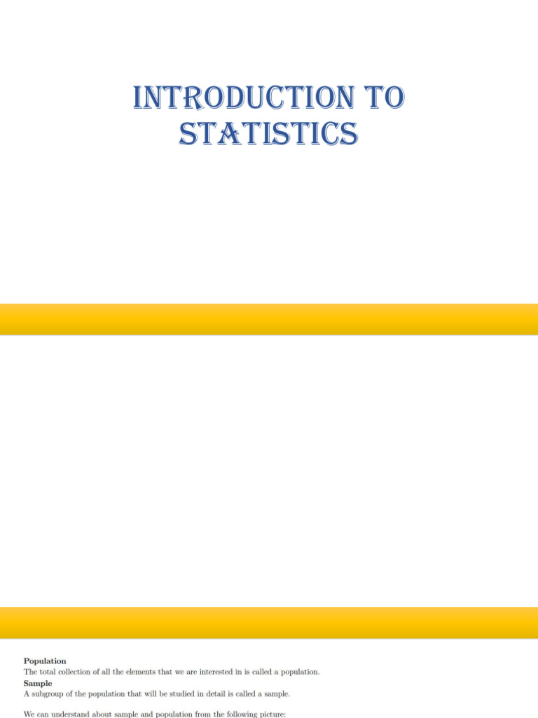 Introduction To Stats 0001 | PDF