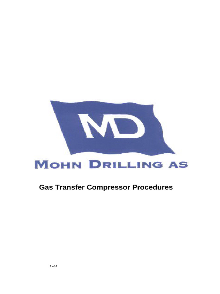 Gas Transfer Compressor Procedure 1 | PDF