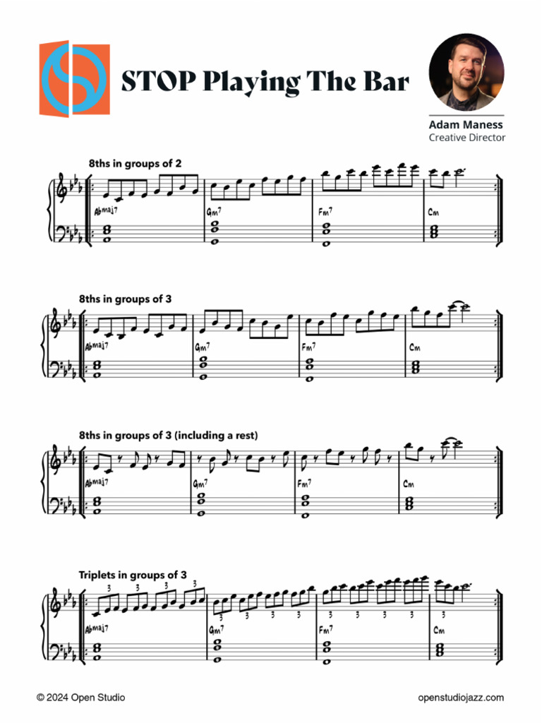 Stop Playing The Bar - Adam Maness | PDF