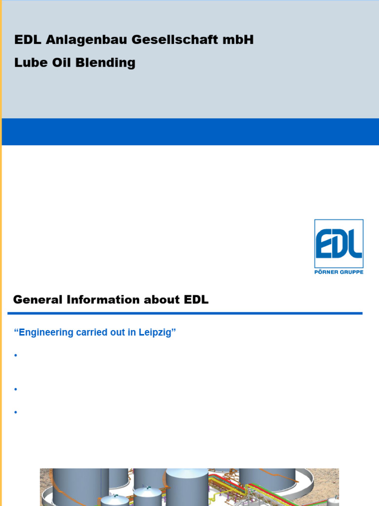 EDL Presentation Lube Oil Blending 02 16 Eng Final Für Internet | PDF