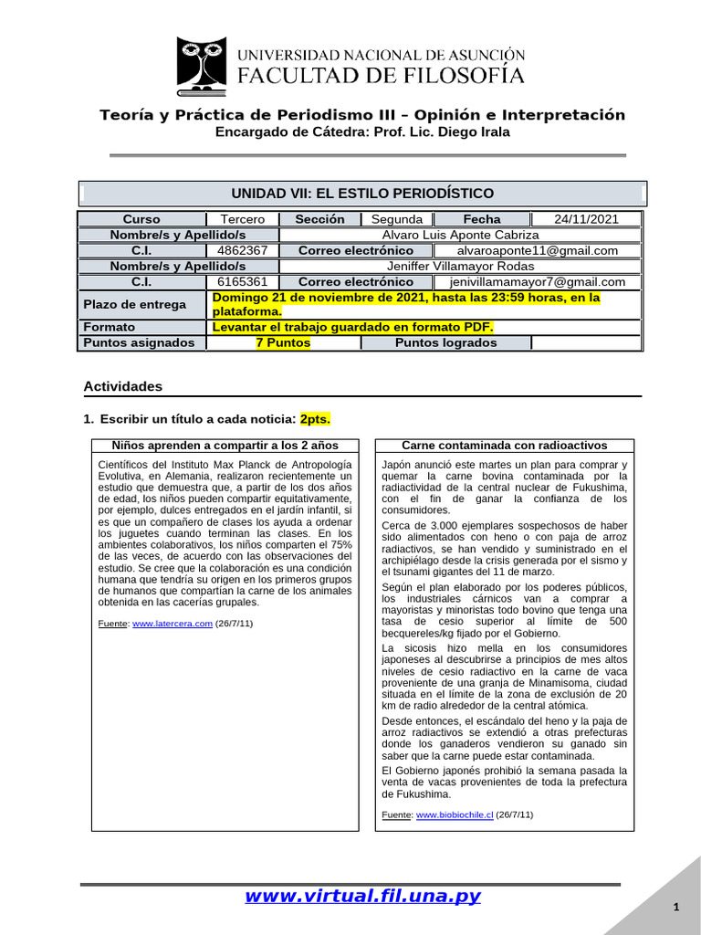 Alvaro Aponte Tarea1 UnidadVII | PDF