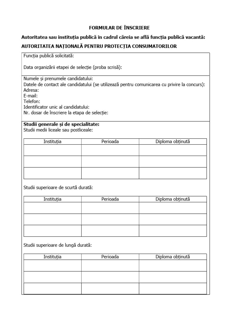 Formular de Inscriere Concurs 2024-3-1 | PDF