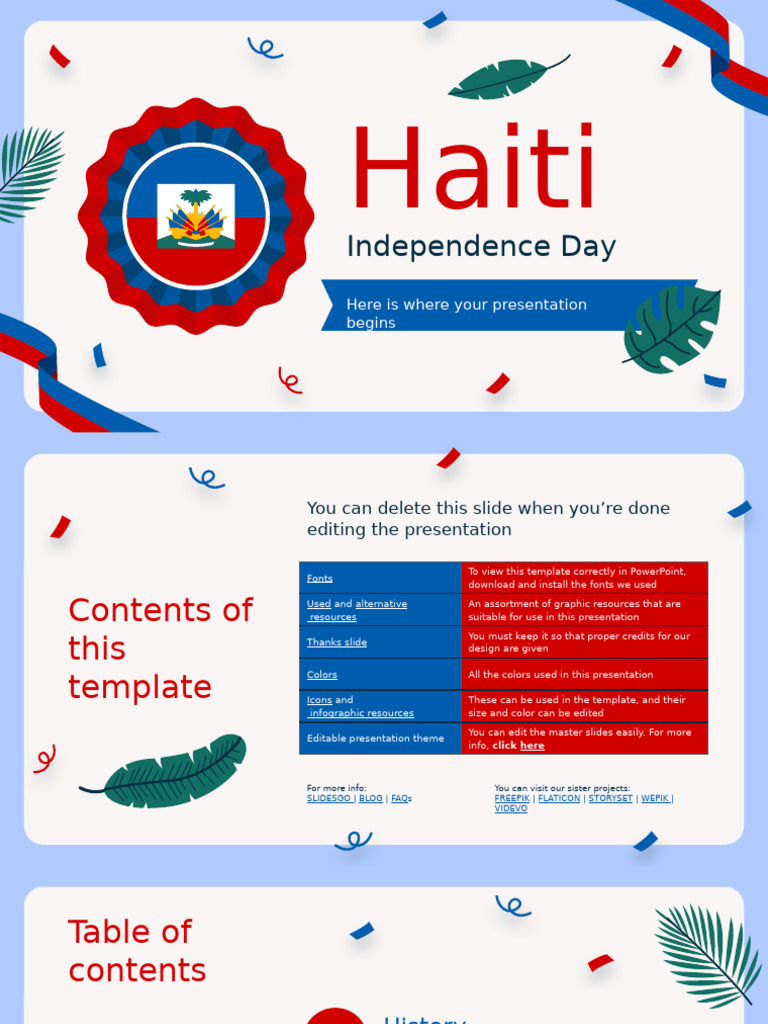 Haiti Independence Day by Slidesgo | PDF