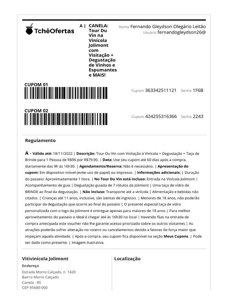 Cupom Venicula | PDF