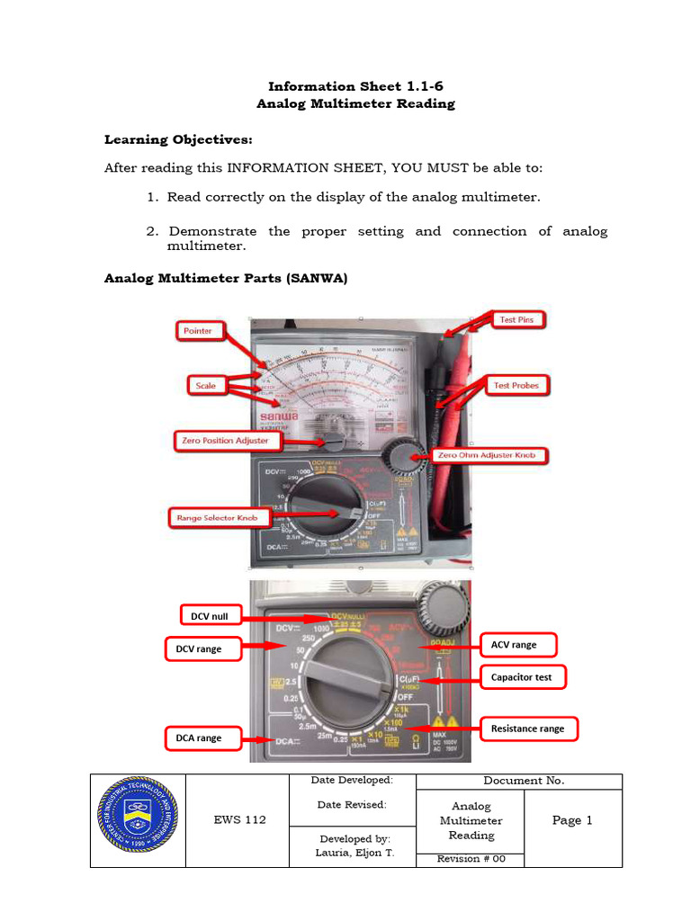 Analog Multimeter | PDF