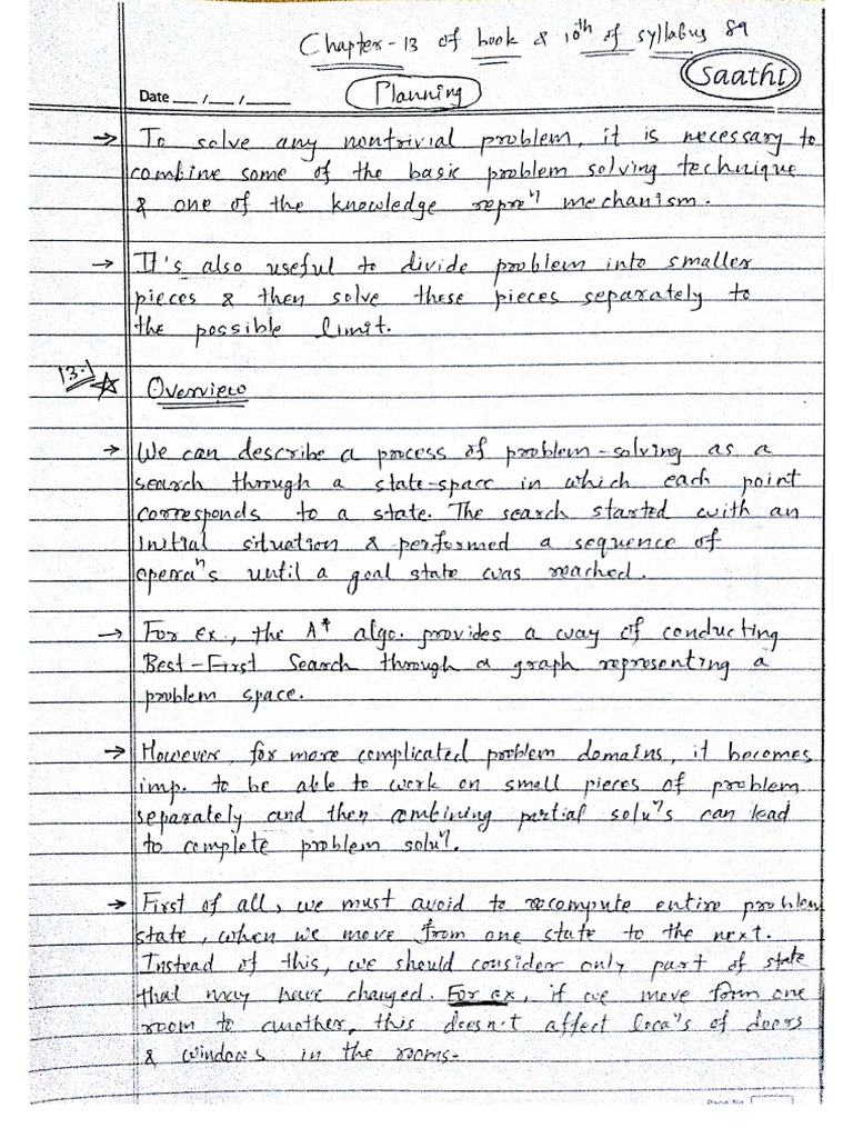 AI Ch-10 - 2 Planning | PDF